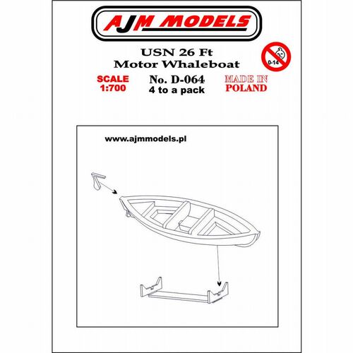 AJM Models D-064 USN 26 Ft Motor Whaleboat