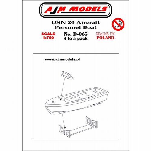 AJM Models D-065 USN 24 Aircraft Personel Boat