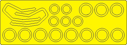 New Ware AM1211 Boeing 737-800, C-40A, P-8A Poseidon and E-7A Wedgetail - SMALL Kabuki Masks for BPK kits