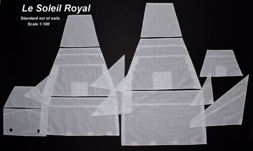 HiSModel S002 Soleil Royal - set of sails