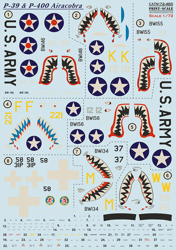 Print Scale 72-485 Bell P-39 Airacobra