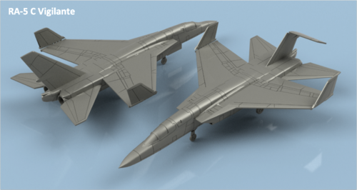 L'Arsenal 2.0 3D400120 RA-5 C Vigilante folded wings (2 planes)