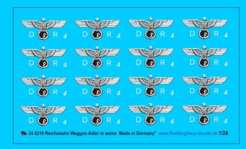 Peddinghaus-Decals 4219 Reichsbahn Waggon eagle in white