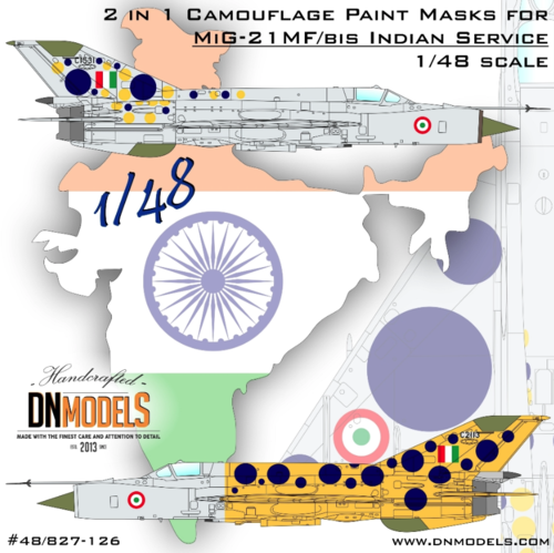 DN Models 48-827-126 MiG-21MF / MiG-21bis Indian Service 2 in 1