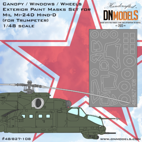 DN Models 48-827-108 Mil Mi-24D Hind-D Canopy and Wheels EXTERIOR ONLY for Trumpeter 05812