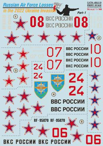 Print Scale 48-219 Russian Air Forces Losses in the 2022 Ukraine Invasion Part 1
