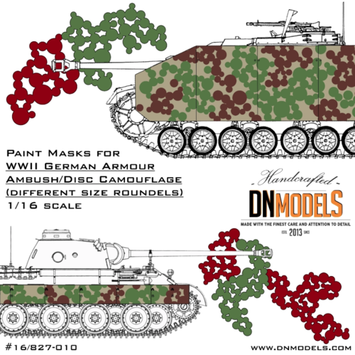 DN Models 16-827-010 German Disc Camo random different size roundels