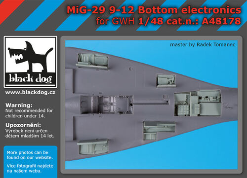 Black Dog A48178 Mig-29 9-12 Bottom Electric For GWH