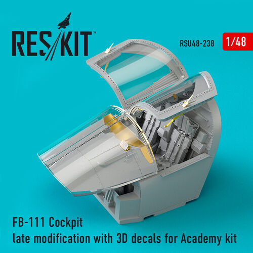 DISCONTINUED RES/KIT U48-0238 FB-111 Cockpit Late Modification With 3D Decals For Academy Kit