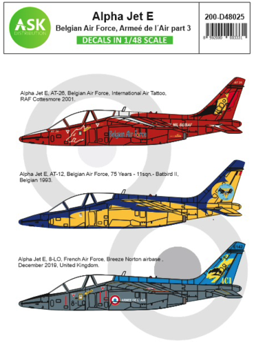 Art Scale Kit D48025 Alpha Jet E Belgian Air Force and Armeé de l´Air part 3