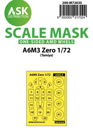 Art Scale Kit M72035 A6M3 Zero one-sided