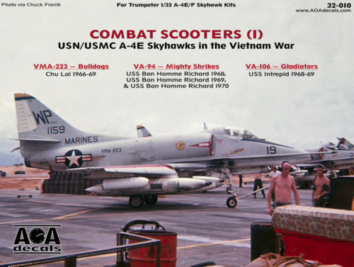 AOA decals 32-010 Combat Scooters 1 - USN/ USMC A-4E Skyhawks in the Vietnam War