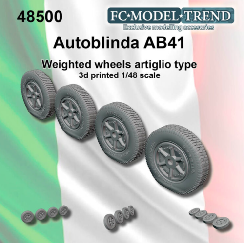 FC ModelTrend 48500 Autoblinda AB41 Artiglio weighted wheels