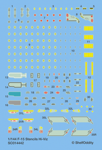 Shelf Oddity 3144042 F-15 Hi-Viz stencils
