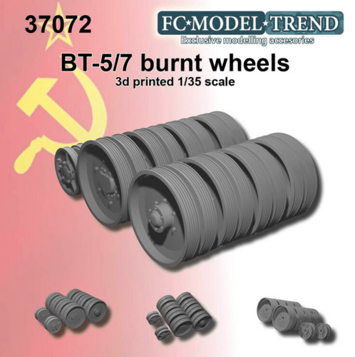 FC ModelTrend 37072 Burnt wheels for BT-5