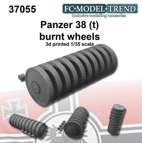 FC ModelTrend 37055 Panzer 38(t) burnt wheels