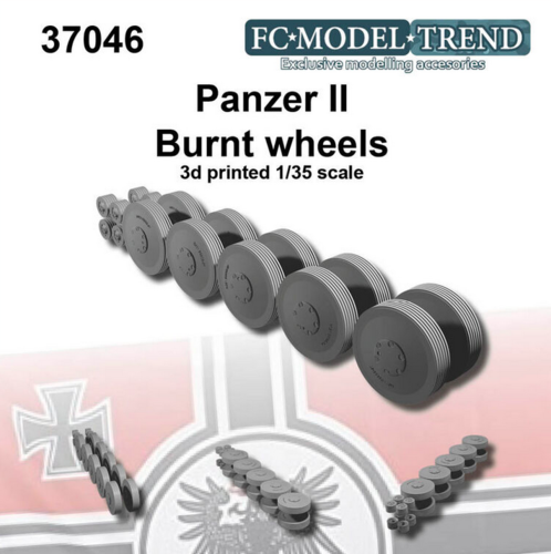 FC ModelTrend 37046 Panzer II burnt wheels