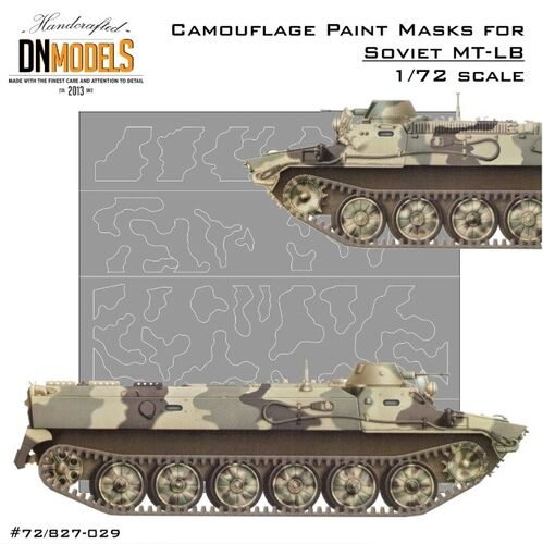 DN Models 72-827-029 MT-LB Amphibious Vehicle Modern Russian Camouflage Paint Mask Set