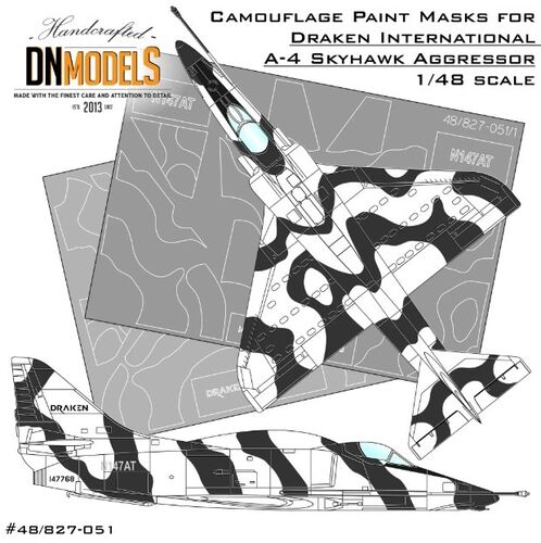 DN Models 48-827-051 Draken International A-4 Skyhawk Aggressor Camouflage Paint Mask Set