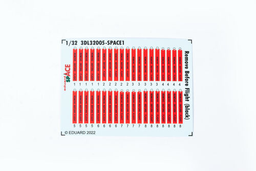 Eduard 3DL32005 Remove Before Flight (black) SPACE