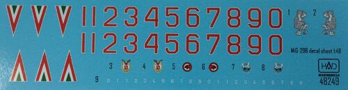 HAD Models 48249 Hungarian MiG-29 B/UB main insignias