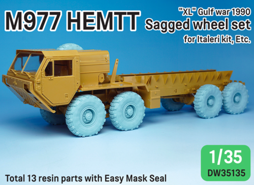DEF Model DW35135 US M977 HEMTT Truck Mich.XL 1990 Sagged Wheel set