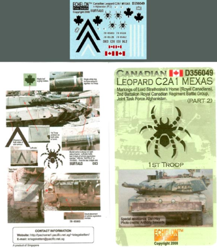 Echelon Fine Details D356049 Canadian Leopard C2A1 MEXAS markings Pt 2