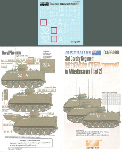Echelon Fine Details D356088 RAAC 3rd Cav Rgt M113A1s in Vietnam Pt 2
