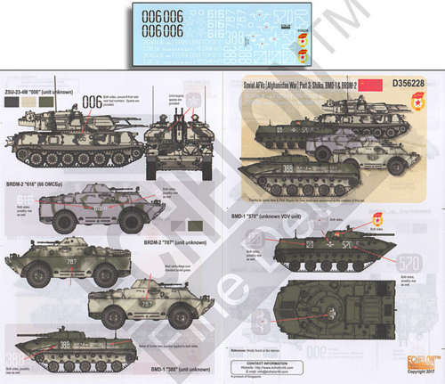 Echelon Fine Details D356228 Soviet AFVs Afghanistan War Pt 3: Shilka, BMD-1 and BRDM-2