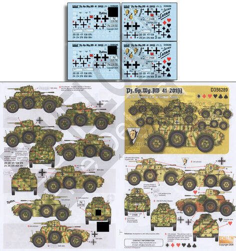 Echelon Fine Details D356289 Pz.Sp.Wg.AB 41 201i Part 1 and 2 combo