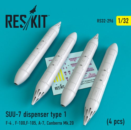 DISCONTINUED RES/KIT 32-0296 SUU-7 dispenser type 1 4 pcs F-4, F-100, F-105, A-7, Canberra Mk.20