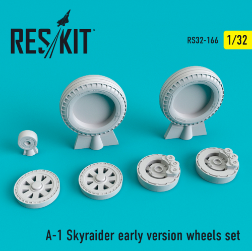 DISCONTINUED RES/KIT 32-0166 A-1 Skyraider early version wheels set