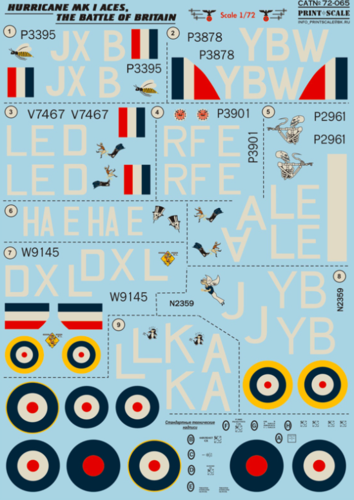 Print Scale 72-065 Hawker Hurricane MK I