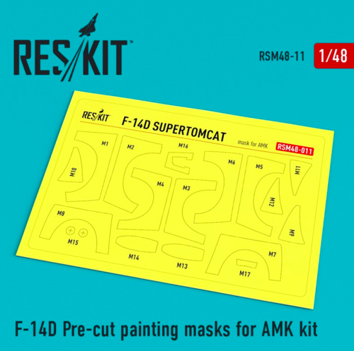 DISCONTINUED RES/KIT M48-0011 F-14D Pre-cut painting masks for AMK Kit
