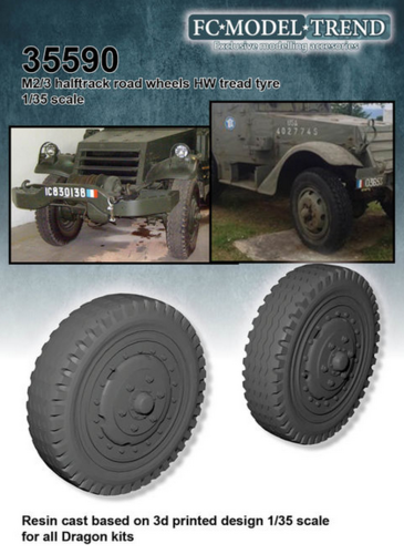 FC ModelTrend 35590 M2/M3 halftracks, Highway pattern tires
