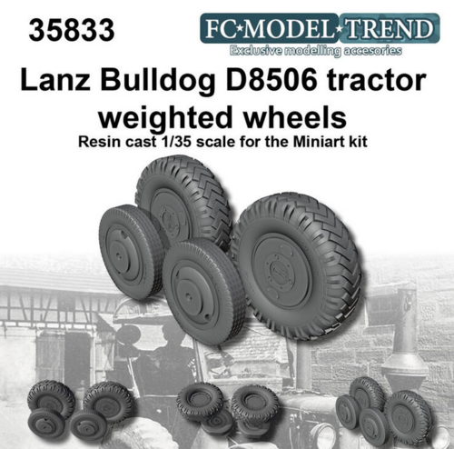 FC ModelTrend 35833 Weighted wheels for tractor Lanz Bulldog D8505
