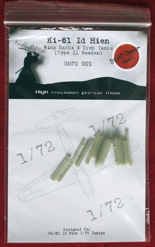 DISCONTINUED DEAD Design Models RM72001 Ki-61 Id Wing Racks and Drop Tank