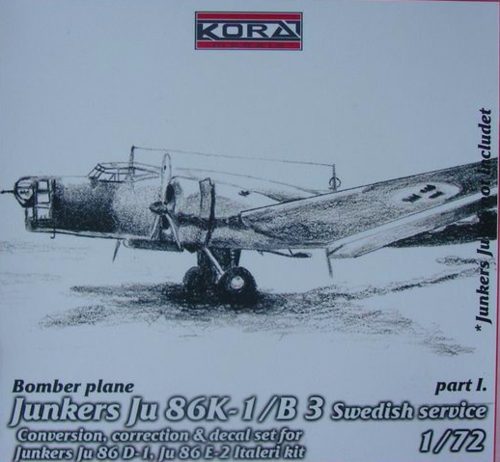 Kora Models C7227 Junkers Ju 86K-1/ B3 Sweden part I.