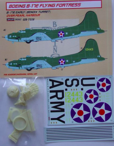 Kora Models CSD7228 Boeing B-17E Fortress-early Bendix tur.USA Pearl Harbour