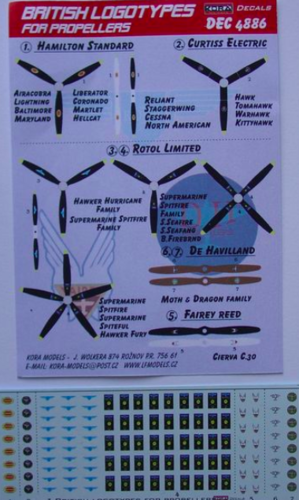 Kora Models Dec4886 British logotyp for propellers