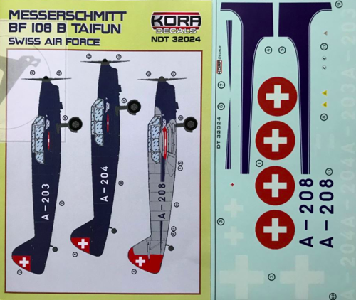 Kora Models NDT32024 Messerschmitt Bf 108B Taifun Swiss AF
