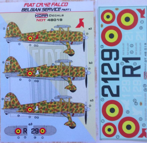 Kora Models NDT48019 Fiat CR.42 Falco Belgian (PART I.)