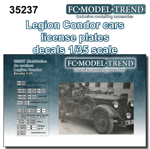 FC ModelTrend 35237 Legion Condor cars license plates