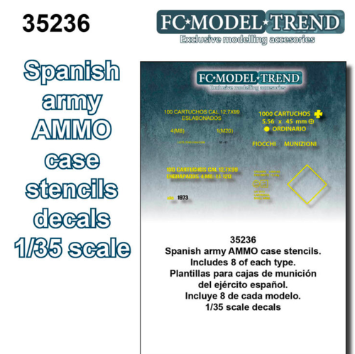 FC ModelTrend 35236 Spanish army ammo case stencils