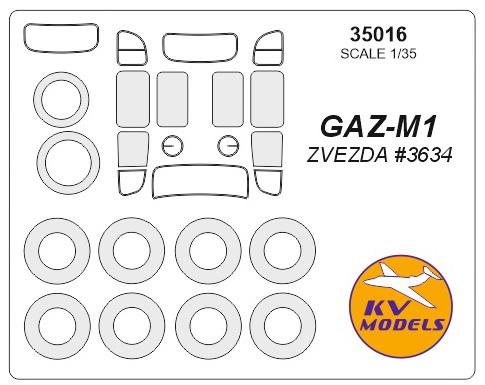 KV Models 35016 GAZ-M1 (ZVEZDA)+ wheels masks