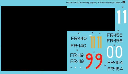 SBS Model D48017 Fokker D.XXI (Twin-Wasp engine) Finnish Air Force WW II