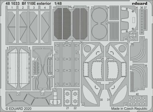 Eduard 481033 Bf 110E exterior DRAGON