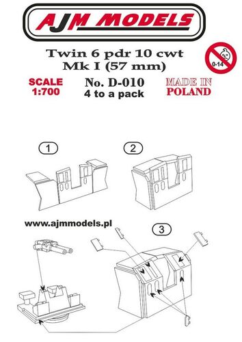 AJM Models D-010 Twin 6 pdr 10 cwt Mk I (57 mm)