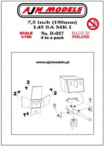 AJM Models D-037 7,5 inch (190 mm) L45 SA MK I