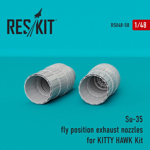 DISCONTINUED RES/KIT U48-0058 Su-35 fly position exhaust nozzles for KITTY HAWK Kit
